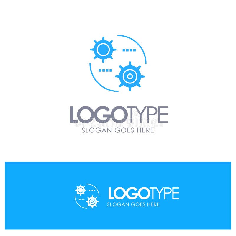 Control, Setting, Gear, Setting Blue Solid Logo with Place for Tagline ...