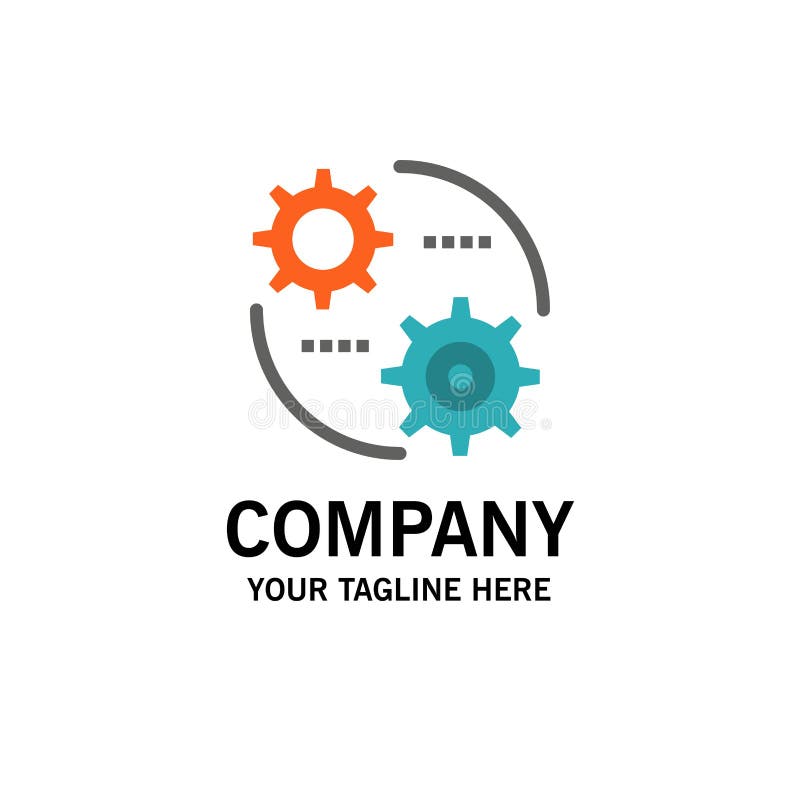 Control, Setting, Gear, Setting Business Logo Template. Flat Color ...