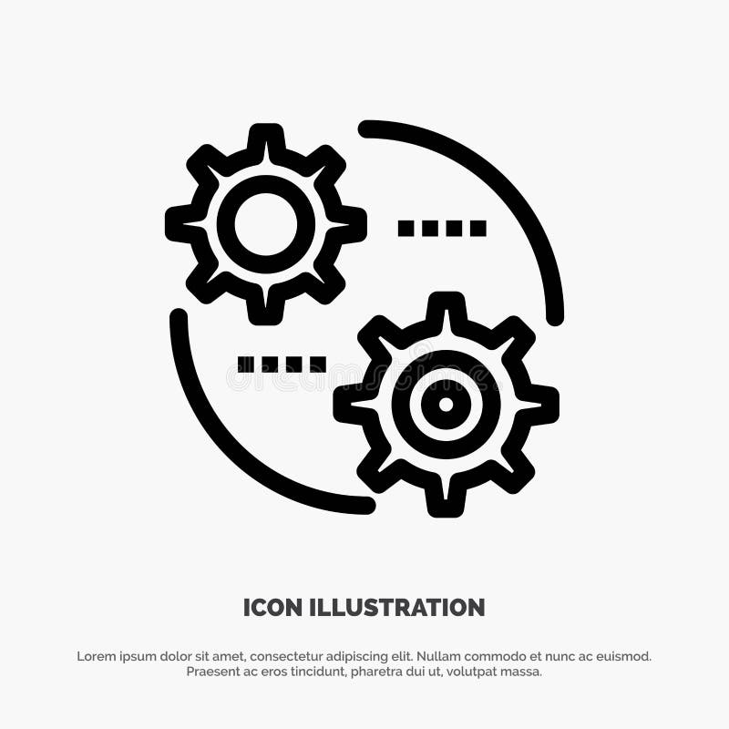 Control, Setting, Gear, Setting Line Icon Vector Stock Vector ...