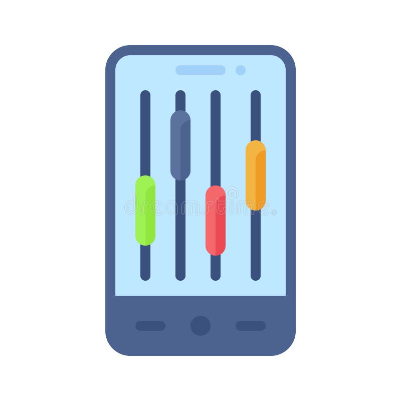 Control and Setting Icon, Mobile Application Vector Illustration Stock ...