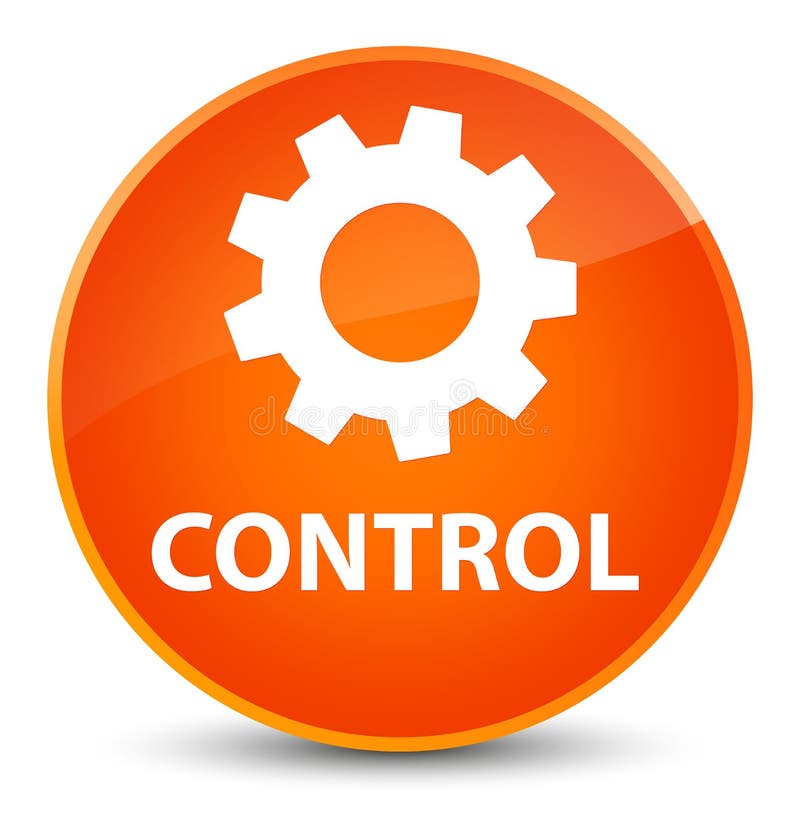 Control (settings Icon) Elegant Orange Round Button Stock Illustration ...