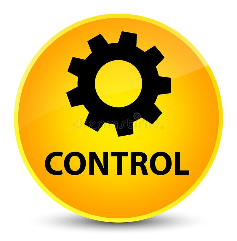Control (settings Icon) Elegant Yellow Round Button Stock Illustration ...