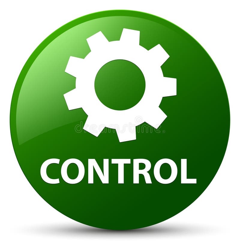 Control (settings Icon) Green Round Button Stock Illustration ...