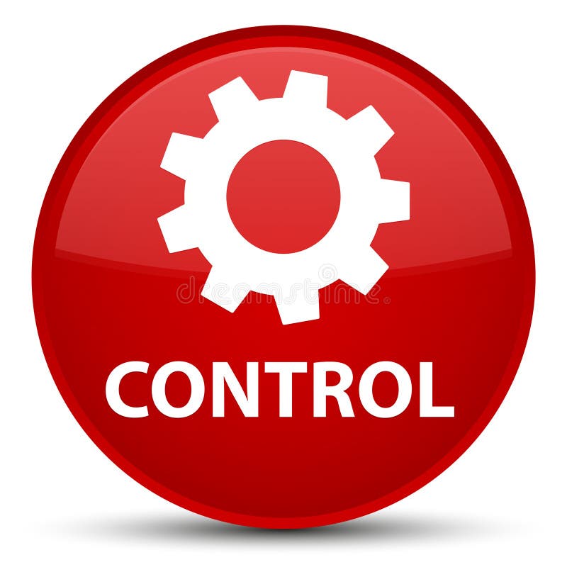 Control (settings Icon) Special Red Round Button Stock Illustration ...