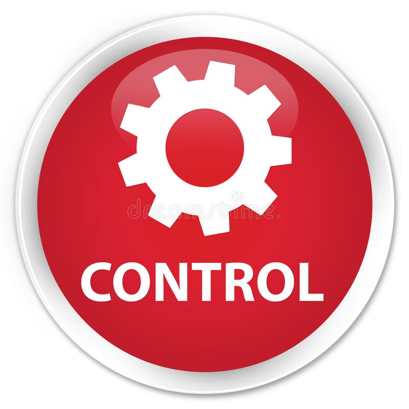 Control (settings Icon) Premium Red Round Button Stock Illustration ...