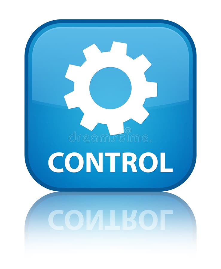 Control (settings Icon) Special Cyan Blue Square Button Stock ...