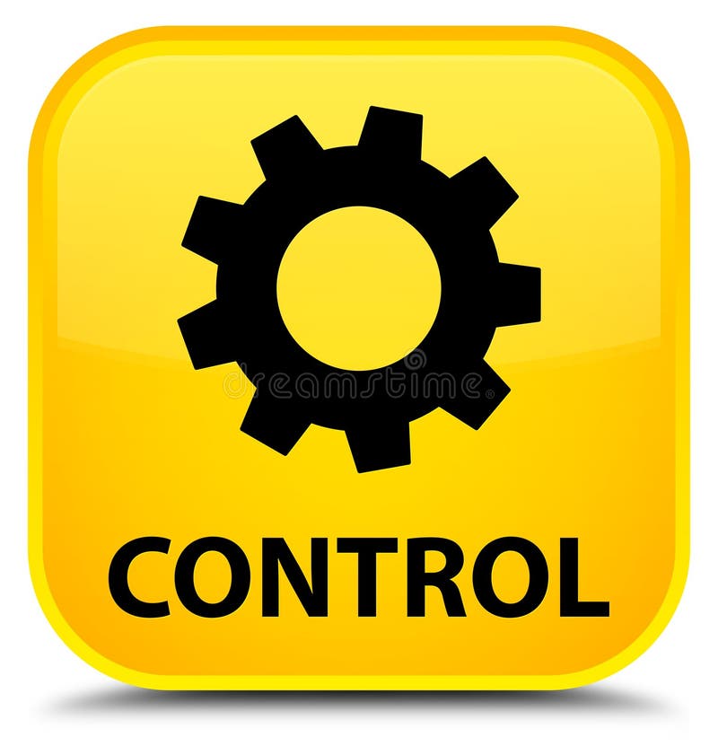 Control (settings Icon) Special Yellow Square Button Stock Illustration ...