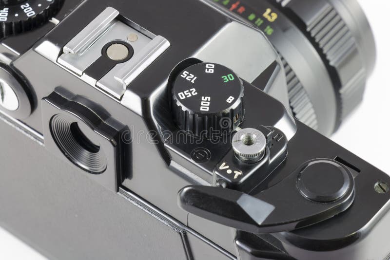 Control the Shutter Speed SLR Camera Stock Photo - Image of flash, rear ...