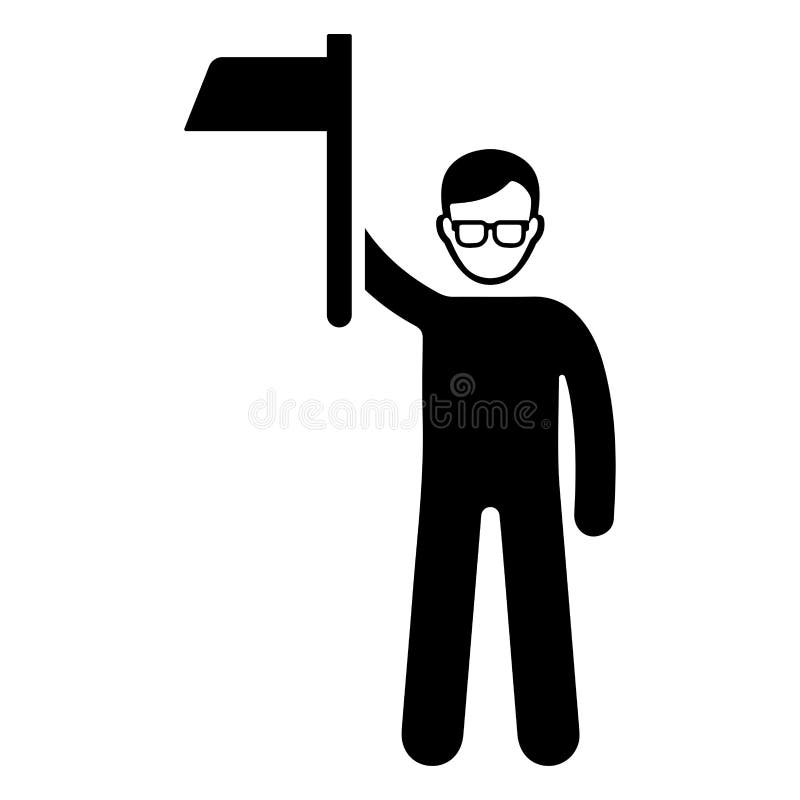 Control and Signal Flags Icon. Black Vector Design Stock Vector ...