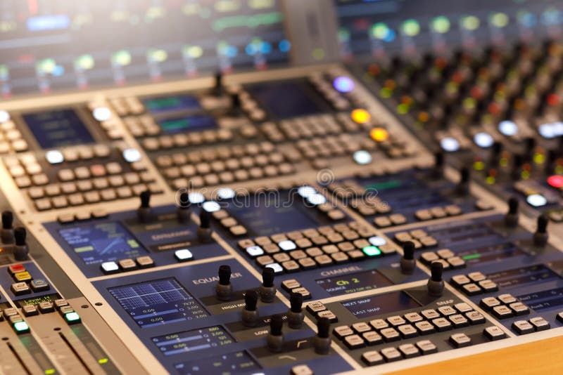 Control Surface of Audio Production Console Stock Photo - Image of ...