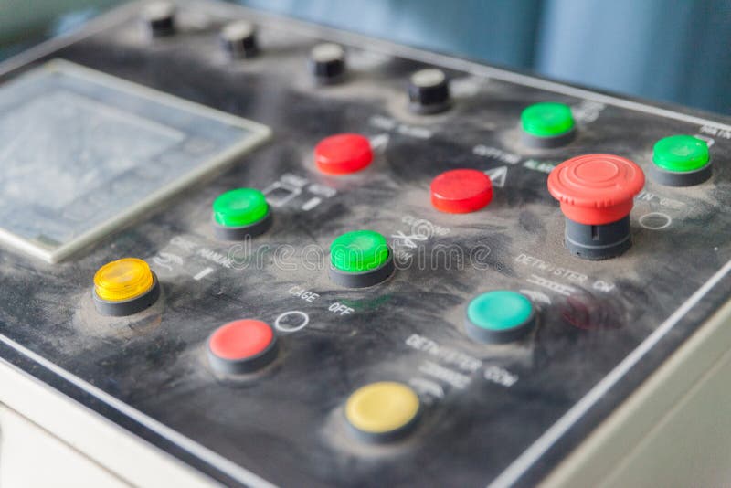 Control System Box of the Machine Stock Image - Image of machine ...
