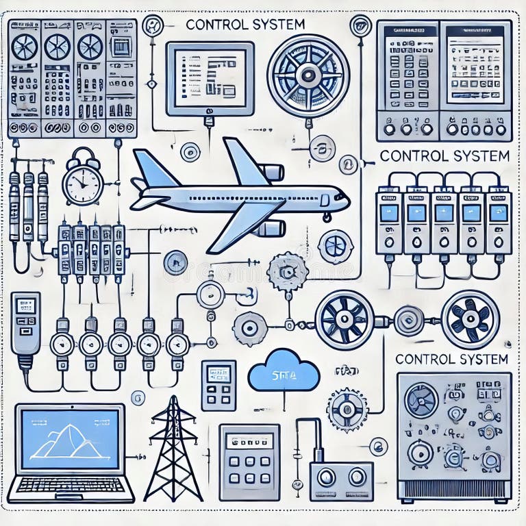 Control System Illustrations Show the Components and Relationshi Stock ...
