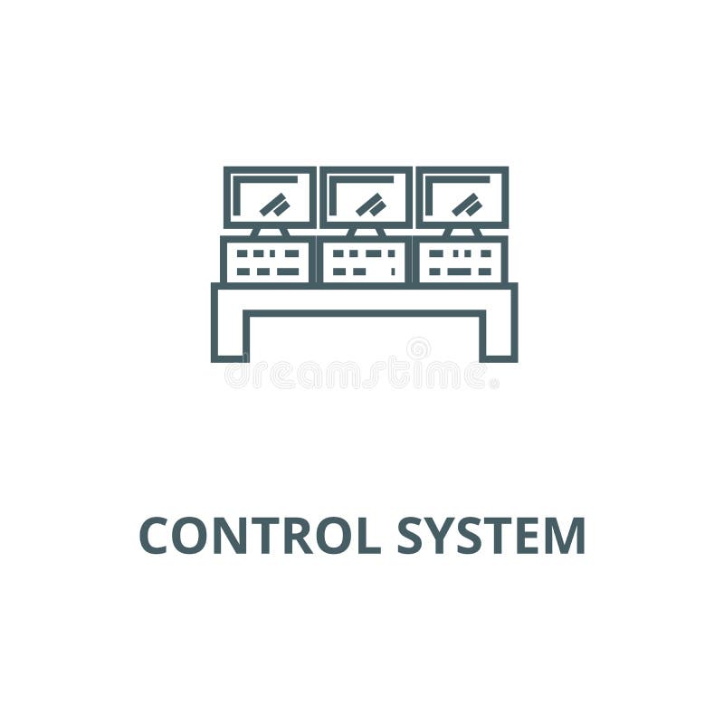 Control System Line Icon, Vector. Control System Outline Sign, Concept ... Control System Line Icon, Vector. Control System Outline Sign, Concept ...