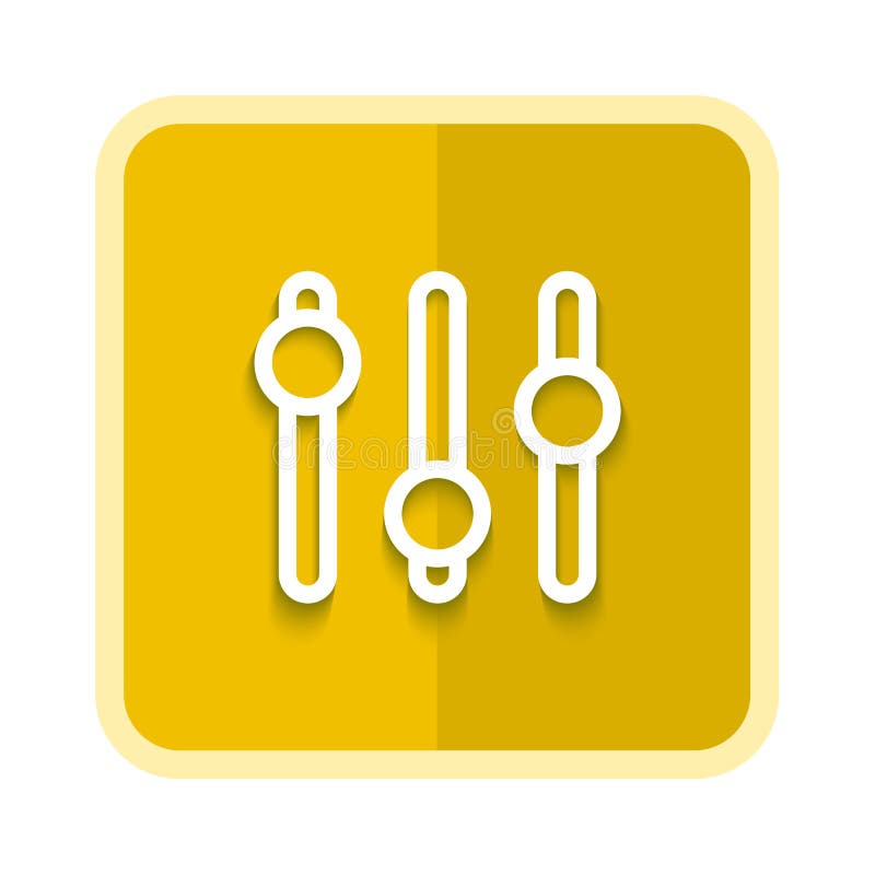 Control System Yellow Button Stock Vector - Illustration of flat ...