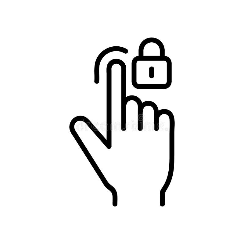 Control on the Touchscreen Icon Vector. Isolated Contour Symbol ...