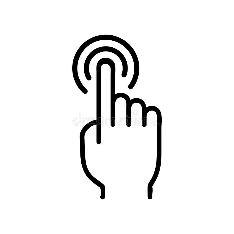 Control on the Touchscreen Icon Vector. Isolated Contour Symbol ...
