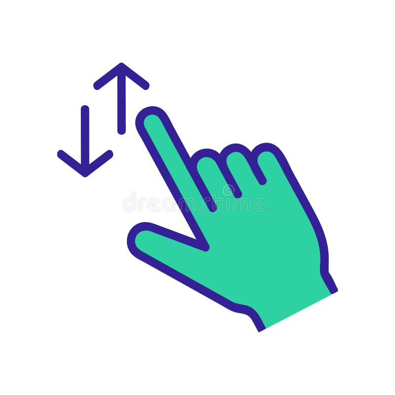 Control on the Touchscreen Icon Vector. Isolated Contour Symbol ...