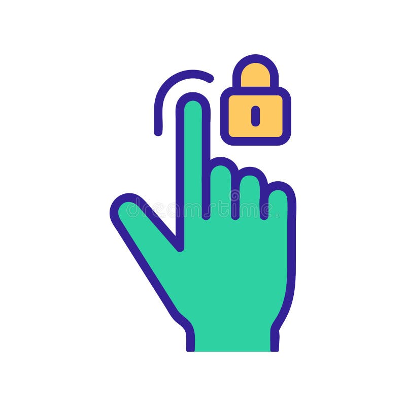 Control on the Touchscreen Icon Vector. Isolated Contour Symbol ...