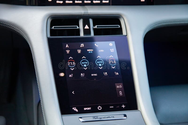 Control Touchscreen of Porsche Taycan Editorial Image - Image of ...