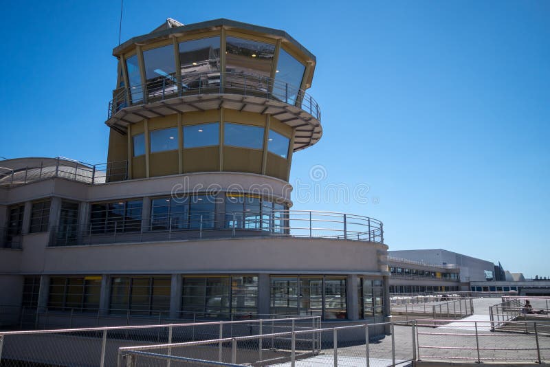 Control Tower in Air and Space Museum, Le Bourget, France Editorial ...