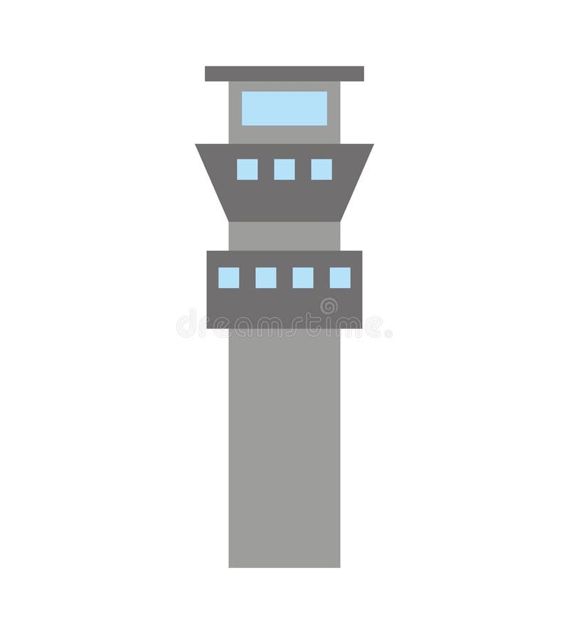 Control Tower Building Icon Stock Illustration - Illustration of ...
