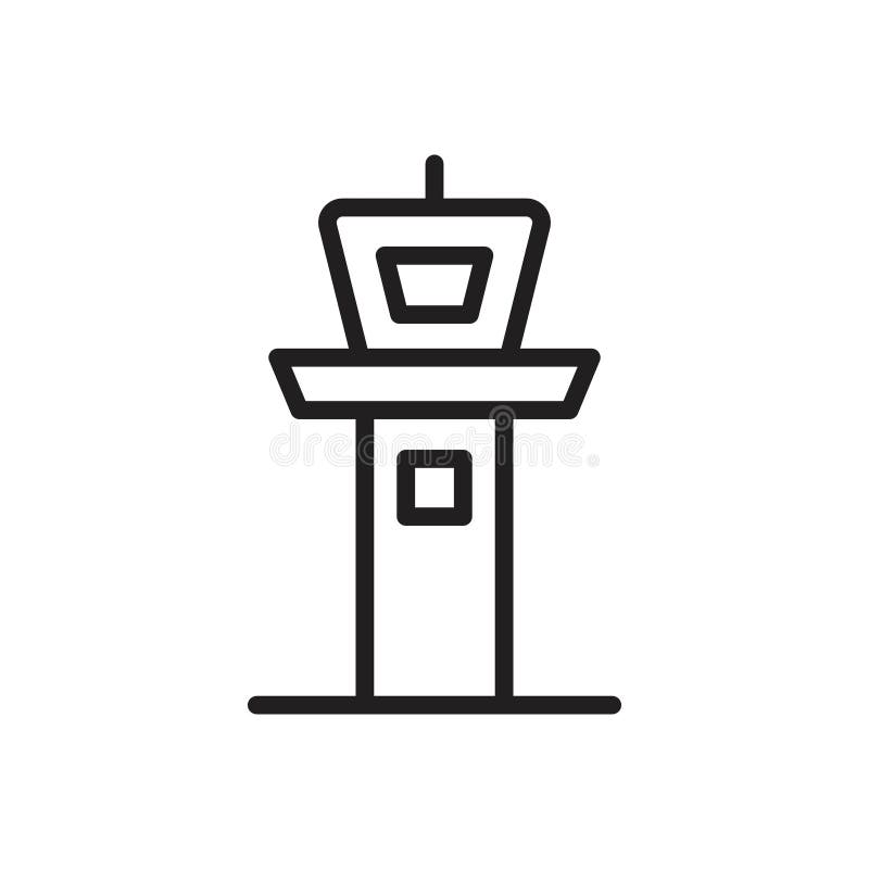 Control Tower Icon Simple Thin Outline Stock Illustration ...