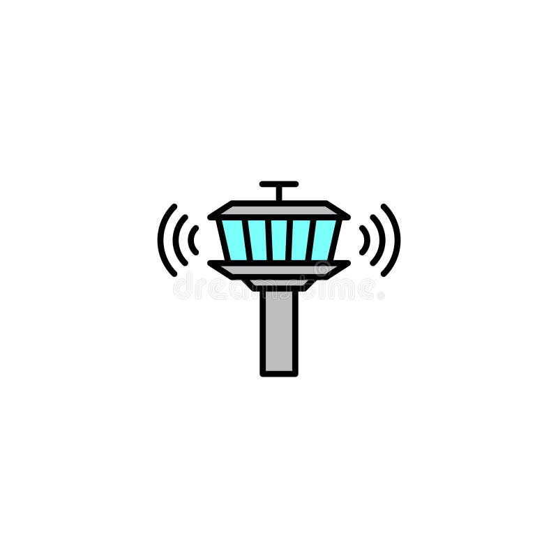 Control Tower Icon in Colored Version Stock Vector - Illustration of ...