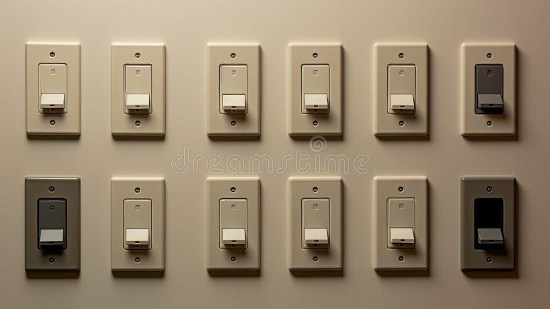 Control Turn Off Light Switch Stock Illustration - Illustration of wall ...