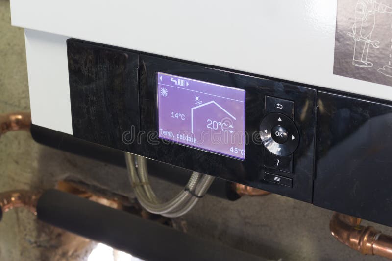 Control unit boiler stock photo. Image of technology - 61313316