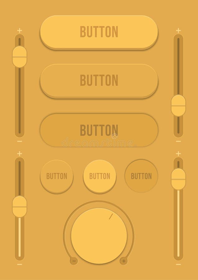 Orange Music Control Buttons Stock Vector - Illustration of icon ...