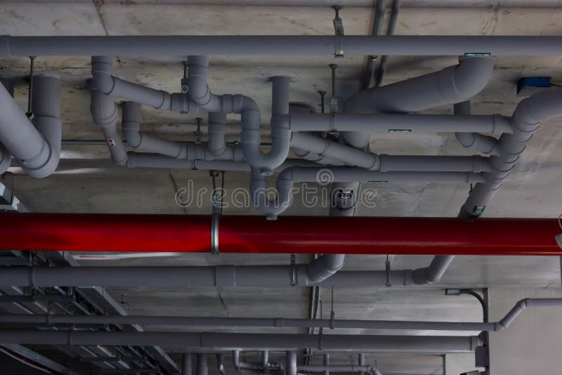 Control Valves, Water Pipe System. Installation of Water Pipes in the ...