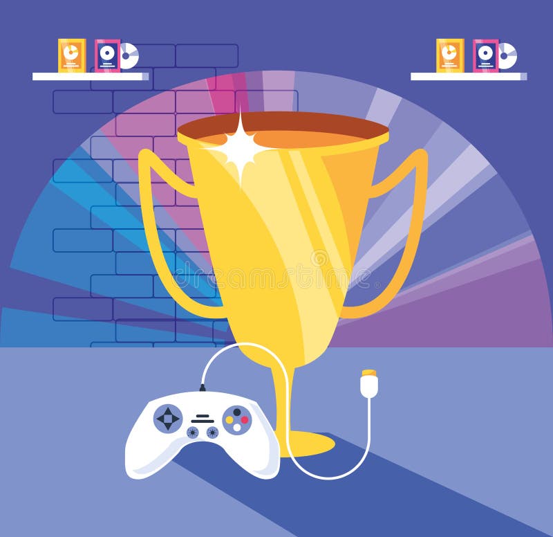 Control of Video Games Entertainment Stock Illustration - Illustration ...