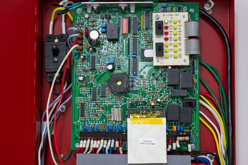 Control Voltage Switchboard with Circuit Stock Image - Image of ...