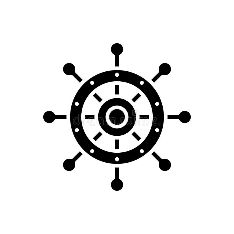 Control Wheel Black Icon Concept. Control Wheel Flat Vector Symbol ...