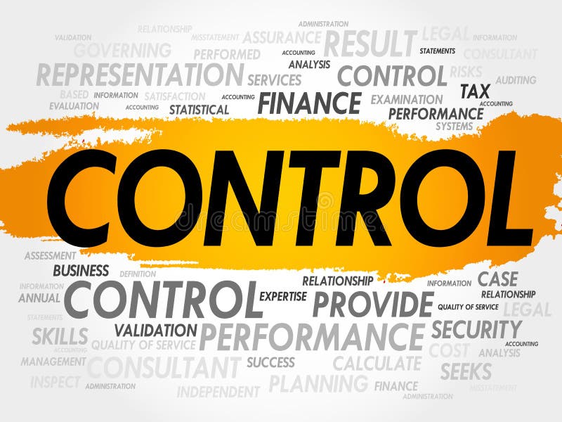 CONTROL word cloud stock illustration. Illustration of auditor - 200227631