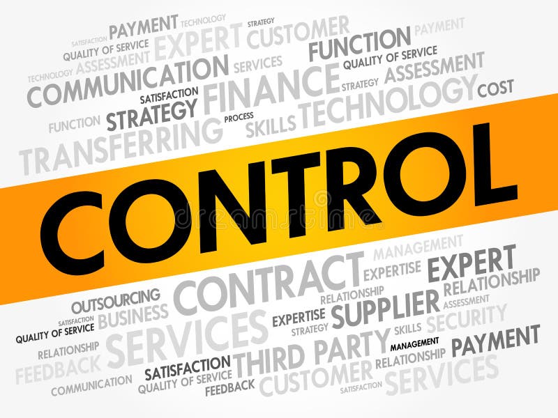 CONTROL word cloud collage stock illustration. Illustration of ...