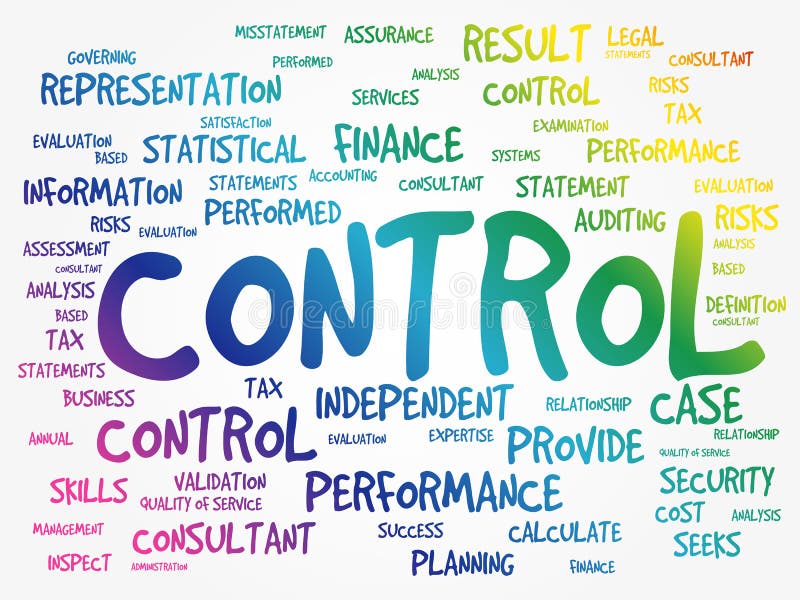 CONTROL word cloud stock illustration. Illustration of analyze - 200705844