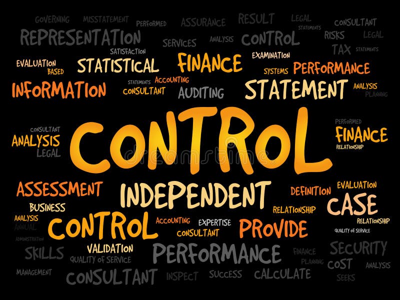 CONTROL word cloud stock illustration. Illustration of evaluation ...