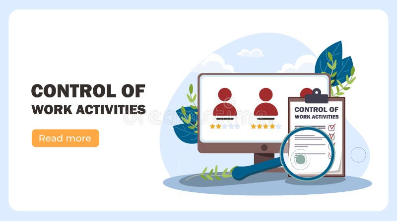 Control of Work Activities Vector Poster Stock Vector - Illustration of ...