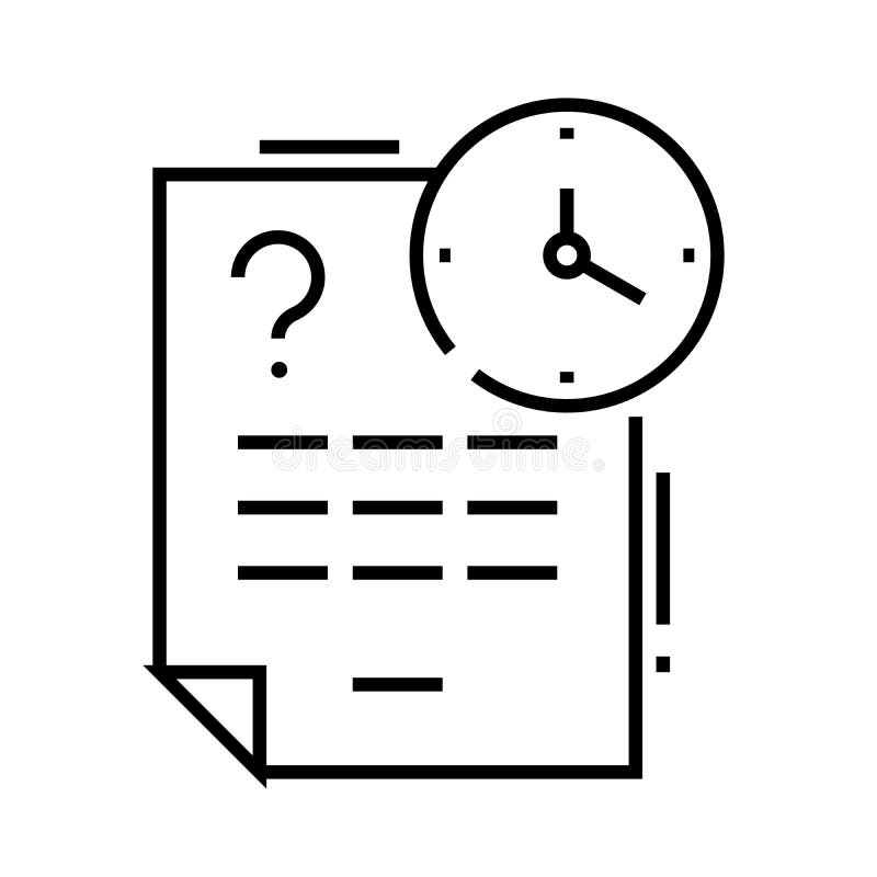 Control Work Line Icon, Concept Sign, Outline Vector Illustration ...