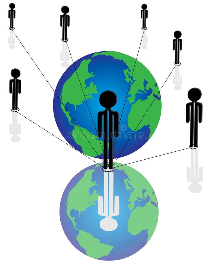 Control Of The World Economy With Technology. Concept Business Vector ...