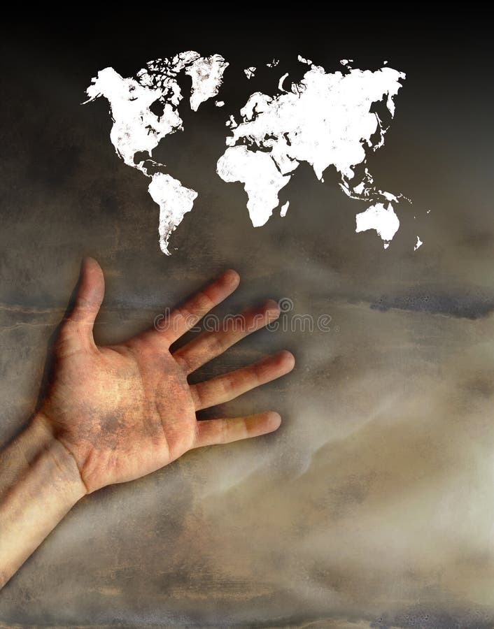 Control the world stock illustration. Illustration of belief - 666462