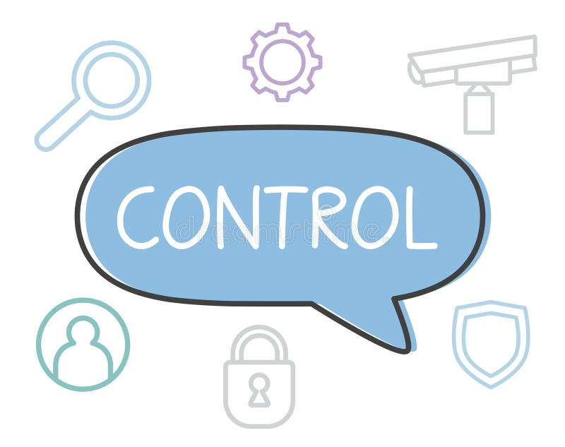 Control Written in Speech Bubble Stock Vector - Illustration of ...