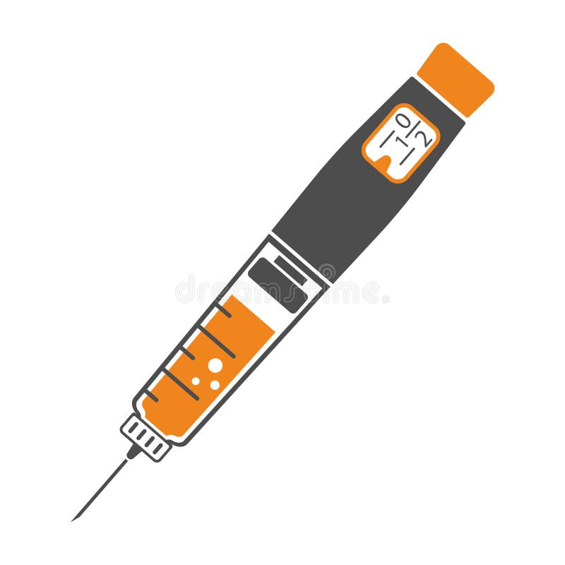 Diabetes Insulin Pen Syringe Icon Stock Vector - Illustration of icon ... Diabetes Insulin Pen Syringe Icon Stock Vector - Illustration of icon ...