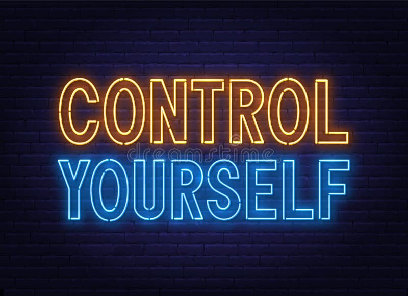 Control Yourself stock illustration. Illustration of humorous - 2539263