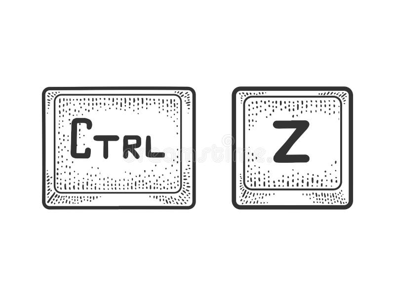 Vintage Computer Sketch Vector Illustration Stock Vector - Illustration ...