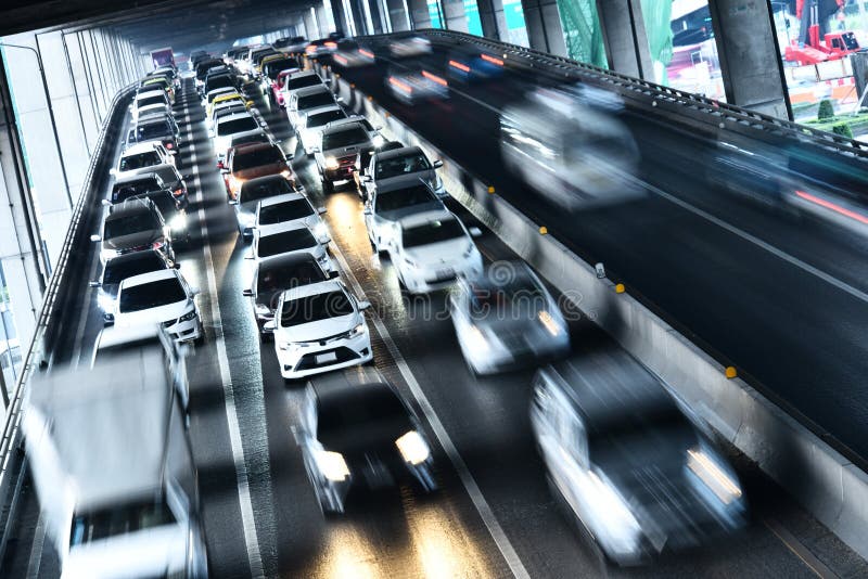 Controlled-access Highway in Bangkok during Rush Hour Stock Image ...