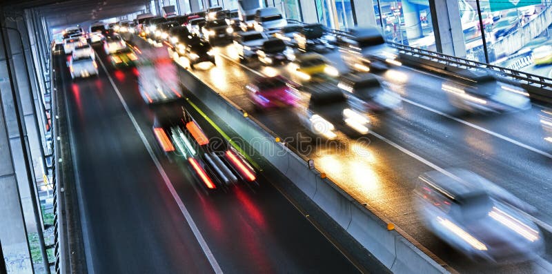 Controlled-access Highway in Bangkok during Rush Hour Stock Image ...