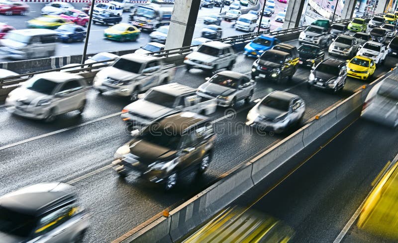 Controlled-access Highway in Bangkok during Rush Hour Stock Image ...