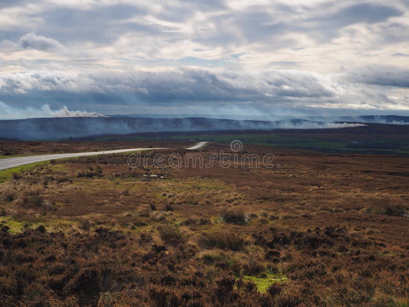 Heather Moorland Fire Burning Stock Photos - Free & Royalty-Free Stock ...